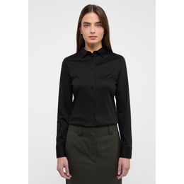 Hemdbluse Eterna "FITTED", Damen, Gr. 38, schwarz, 100% Baumwolle, schmal, Blusen Hemdbluse, EASY IRON (b&uuml;gelleicht)