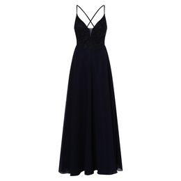 LUXUAR Fashion Abendkleid ' ' Damen Gr&ouml;&szlig;e 38 marine Winterkleid
