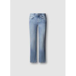 Bootcut-Jeans Pepe Jeans "BOOTCUT LW", Damen, Gr. 26, L&auml;nge 32, mid blau used, Denim/Jeans, Obermaterial: 84% Baumwolle, 15% Polyester, 1% Elasthan, bootcut fit lang, Jeans