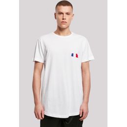 T-Shirt F4NT4STIC "France Frankreich Flagge Fahne", Herren, Gr. L, wei&szlig;, Obermaterial: 100% Baumwolle, regular fit, Rundhals, ohne B&uuml;ndchen, Shirts T-Shirt, Print