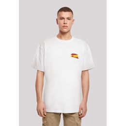 T-Shirt F4NT4STIC "Spain Spanien Flagge", Herren, Gr. 4XL, wei&szlig;, Obermaterial: 100% Baumwolle, oversize, Rundhals, ohne B&uuml;ndchen, Shirts T-Shirt, Print