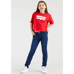 Stretch-Jeans LEVI'S KIDS "710&trade; SUPER SKINNY FIT JEANS", M&auml;dchen, Gr. 14/158, N-Gr, blau (dunkelblau used denim), Denim/Jeans, Obermaterial: 70% Baumwolle, 29% Polyester, 1% Elasthan, unifarben, skinny fit lang, Jeans, for GIRLS
