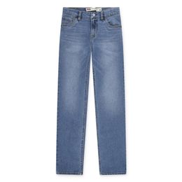5-Pocket-Jeans LEVI'S KIDS "LVB 502 STRONG PERFORMANCE", Kinder, Gr. 10 (140), N-Gr, nineteen no patch, Denim/Jeans, Obermaterial: 69% Baumwolle, 30% Polyester, 1% Elasthan, Jeans 5-Pocket-Jeans, for BOYS