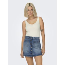 Jacqueline de Yong Stricktop JDY "JDYNANNA S/L TOP KNT NOOS", Damen, Gr. XXL, wei&szlig; (cloud dancer), Feinstrick, Obermaterial: 80% Viskose, 20% Nylon, unifarben, normal, V-Ausschnitt, Tops Stricktop