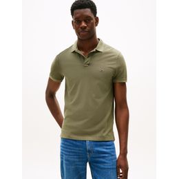 Poloshirt Tommy Hilfiger "GARMENT DYE REG POLO", Herren, Gr. L, gr&uuml;n (battle gr&uuml;n), Jersey, Obermaterial: 100% Baumwolle, Shirts, leicht gewaschene Optik