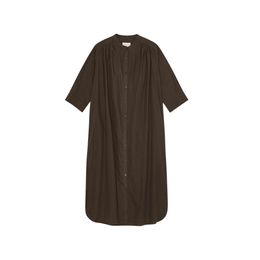 Shirtkleid MOSHI MOSHI MIND "moshi moshi mind Shirt dress laurella", Damen, Gr. S/M, schwarz braun, Obermaterial: 100% Baumwolle, Kleider Shirtkleid