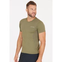 Funktionsshirt Endurance "Jaro", Herren, Gr. S/M, gr&uuml;n (khaki), 62% Polyamid, 38% Polyester, unifarben, normal, Rundhals, Shirts Funktionsshirt, mit reflektierenden Elementen
