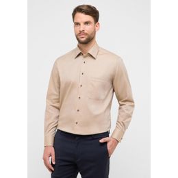 Eterna Herren Langarmhemd "COMFORT FIT"braun, Gr. 43, 100% Baumwolle, Hemden, NON IRON (b&uuml;gelfrei)