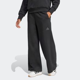 Sporthose adidas Sportswear "ALL SZN LOOSE WIDE-LEG", Damen, Gr. L, N-Gr, schwarz, normal, gr., Obermaterial: 70% Baumwolle, 30% Polyester, Hosen Sporthose