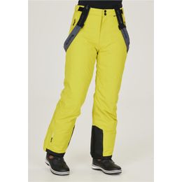 Skihose WHISTLER "Fairfax", M&auml;dchen, Gr. 176, EURO-Gr&ouml;&szlig;en, gelb (neongelb), 100% Polyester, unifarben, lang, Hosen Skihose, mit wind- und wasserdichter Funktionsmembran