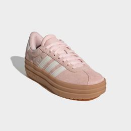 Plateausneaker adidas Sportswear "VL COURT BOLD", M&auml;dchen, Gr. 36, blush pink, sanftes wei&szlig;, gum 3, Leder, Synthetik, Schuhe Plateausneaker, inspiriert vom Design des adidas gazelle bold
