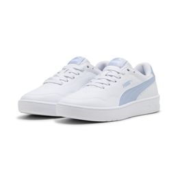 Sneaker Puma "COURT LALLY", Damen, Gr. 36, Puma wei&szlig;, snow mountain blau, Synthetik, Schuhe Sneaker