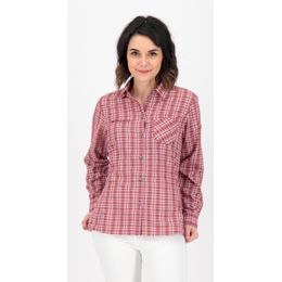 Outdoorhemd DEPROC Active "PHOENIX LS WOMEN", Damen, Gr. 50 (XL), Normalgr&ouml;&szlig;en, rot (rot, check), 100% Polyester, Hemden, auch in Gro&szlig;en Gr&ouml;&szlig;en erh&auml;ltlich