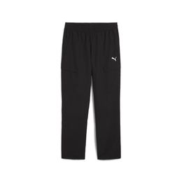 Sporthose Puma "WARDROBE ESS Relaxed Cargohose Herren", Damen, Gr. L, Normalgr&ouml;&szlig;en, schwarz, Obermaterial: 100% Nylon. Seitentasche &ndash; Oben: 100% Polyester. Seitentasche &ndash; Unten: 100% Nylon. R&uuml;cktaschenbeutel: 100% Polyester, unifarben, relaxed fit, Hosen Sporthose