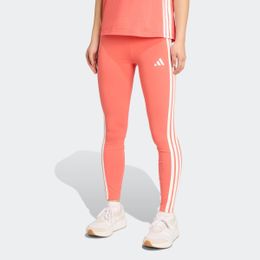 Trainingstights adidas Sportswear "ESSENTIALS 3-STREIFEN COTTON", Damen, Gr. L, N-Gr, wei&szlig; (semi turbo, wei&szlig;), Obermaterial: 90% Baumwolle, 10% Elasthan, Hosen, sportlicher Look mit 3-Streifen, aus Baumwolle und Elasthan