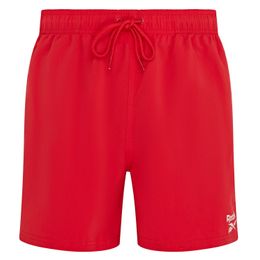 Badeshorts Reebok "Yale", Herren, Gr. XL, N-Gr, rot (vector rot), Microfaser, Polyester, clean, unifarben, Badehosen Badeshorts, mit Kordelzug und elastischem Bund, mit Logo, basic