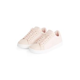 Sneaker Calvin Klein Jeans "3 CUPSOLE NY WN", Damen, Gr. 38, rosa (rose), Lederimitat, Polyamid, unifarben, Schuhe Sneaker, Schn&uuml;rschuh, Freizeitsneaker, Halbschuh mit gepolstertem Schaftrand