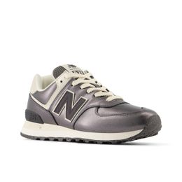 Sneaker New Balance "WL574", Damen, Gr. 36,5, metallic bro, Leder, Schuhe Sneaker