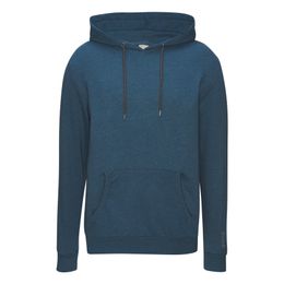 Hoodie BENCH. LOUNGEWEAR, Herren, Gr. 44/46 (S), blau (petrol, meliert), Sweatware, Obermaterial: 60% Baumwolle, 40% Polyester, unifarben, Basic, bequem h&uuml;ftbedeckend, Rundhals, Rippb&uuml;ndchen, Sweatshirts Hoodie, Langarm, Sweatshirt mit Rundhals und Kapuze, Baumwollmischung