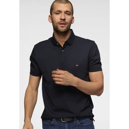 Poloshirt Tommy Hilfiger "1985 REGULAR POLO", Herren, Gr. S (46), blau (desert sky), Piqu&eacute;, Obermaterial: 97% Baumwolle, 3% Elasthan, Basic, normal, Shirts, aus hochwertiger Baumwoll-Piqu&eacute;-Qualit&auml;t