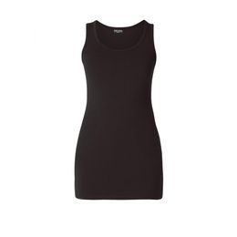 Longtop Base Level "Yamin", Damen, Gr. 40, schwarz, Jersey, Obermaterial: 94% Baumwolle, 6% Elasthan, unifarben, Basic, figurbetont h&uuml;ftbedeckend, Rundhals, Tops, H&uuml;ftbedeckende L&auml;nge
