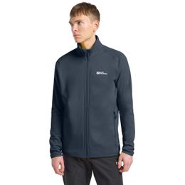 Fleecejacke Jack Wolfskin "BAISELBERG FZ M", Herren, Gr. XXL (58), blau (midnight, sky), Obermaterial: 95% Polyester, 5% sonstige Fasern. Futter: 100% Polyester, Jacken Fleecejacke