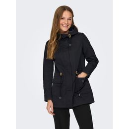 Kurzmantel Only "ONLLOUISE PARKA CC LIFE OTW", Damen, Gr. XS (34), schwarz, Web, Obermaterial: 100% Polyester, unifarben, Po-bedeckend, M&auml;ntel Kurzmantel