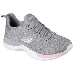 Slip-On Sneaker Skechers "DYNAMIGHT-BREAK-THROUGH", Damen, Gr. 35, grau (grau, meliert), Synthetik, Textil, Schuhe, Trainingsschuh, Freizeitschuh mit praktischem Gummizug