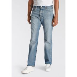 Levi's Straight-Jeans LEVI'S "501 LEVI'S ORIGINAL", Herren, Gr. 38, L&auml;nge 30, blau (stretch it out), Denim/Jeans, Obermaterial: 99% Baumwolle, 1% Elasthan, normal lang, Jeans Straight-Jeans, mit Markenlabel, Topseller