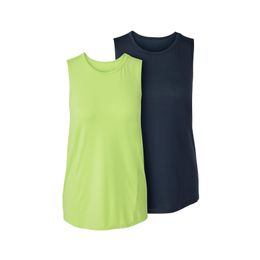 Tchibo - 2 Sport-Tops - Damen - Gr. M - dunkelblau