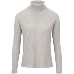 Peter Hahn - Rollkragen-Pullover aus 100% Schurwolle-Merino, grau, Gr. 44 / L - Schurwolle