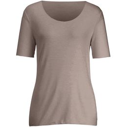 Peter Hahn - Rundhals-Shirt mit langem 1/2-Arm, beige, Gr. 42 / M