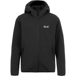 Jack Wolfskin FOURWINDS Softshelljacke Kinder - Gr&ouml;&szlig;e 116 - schwarz