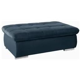 Hocker DOMO collection "Mona", blau (dunkelblau), B:135cm H:44cm T:79cm, Struktur fein 100% Polyester;Chenilleoptik 100% Polyester;SOFTLUX/Struktur fein 100% Polyester, Hocker, Hocker, mit Stauraumfach