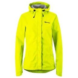 Fahrradjacke Gonso "Sura Light", Damen, Gr. 46, gelb, 100% Polyester, Jacken Fahrradjacke, Damen Regenjacke wind- und wasserdicht, Radjacke mit Kapuze