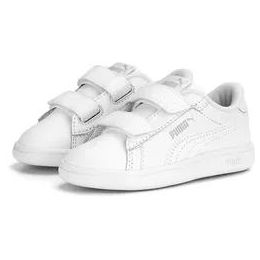 Sneaker Puma "Smash 3.0 Sneakers Kinder", Kinder, Gr. 27, wei&szlig; (wei&szlig; cool light gray), Obermaterial: Kuhleder, Textil, Synthetik, Leder. Futter: Textil. Innensohle: Textil. Laufsohle: Gummi, Schuhe Sneaker