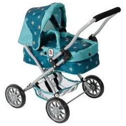 Bayer Chic 2000 Puppenwagen CHIC2000 "Smarty, Mini-Kuschelwagen", sternchen t&uuml;rkis, Puppenwagen, KinderB:56cm H:56cm T:56cm, Kunststoff, Metall, Stoff, mit herausnehmbarer Tragetasche, B:56cm H:56cm T:56cm