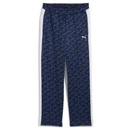 Sporthose Puma "T7 Allover-Print Relaxed Trainingshose Herren", Herren, Gr. XXL, Normalgr&ouml;&szlig;en, blau (new navy blau), Obermaterial: 100% Polyester. Einsatz: 100% Polyester. Seitentasche &ndash; Oben: 100% Baumwolle, relaxed fit, Hosen Sporthose