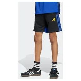 Trainingsshorts Adidas PERFORMANCE "TIRO 25 ESSENTIALS KIDS", Jungen, Gr. 128, N-Gr, gelb (schwarz, semi lucid blau, crew gelb,), Obermaterial: 100% Polyester, Hosen