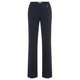 Chinohose RAPHAELA BY Brax "Style DamenpulloverTH FLARED", Damen, Gr. 44K (22), Kurzgr&ouml;&szlig;en, navy, 53% Baumwolle, 38% Polyamid, 9% Elasthan, Hosen Chinohose