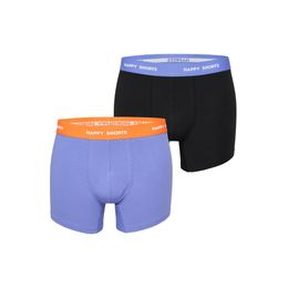 Happy Shorts Boxershorts Herren Gr&ouml;&szlig;e L lila / orange / schwarz / wei&szlig;