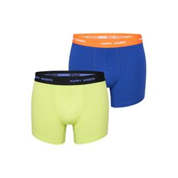 Happy Shorts Boxershorts Herren Gr&ouml;&szlig;e L blau / limette / orange