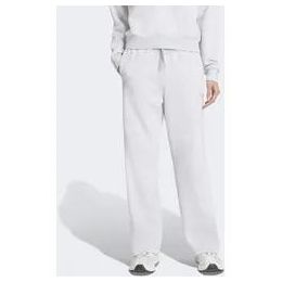 Sporthose Adidas SPORTSWEAR "W 3S FL OH PT", Damen, Gr. L, N-Gr, light grau heather, wei&szlig;, normal, gr., Obermaterial: 55% Baumwolle, 36% Polyester, 9% Viskose, Hosen Sporthose