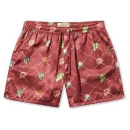 Shorts PAS DE MONACO "Pas De Monaco FRUIT MONOGRAM SHORTS", Herren, Gr. L, US-Gr&ouml;&szlig;en, burgundy, 100% Polyester, normal, Hosen Shorts