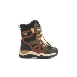 Wheat Snowboots 'Dixie Tex' Jungen Gr&ouml;&szlig;e 35 rostbraun / gr&uuml;n / schwarz