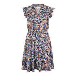 Apricot Ditsy Floral Ruffle Mini Dress ' ' Damen Gr&ouml;&szlig;e 42 navy Winterkleid