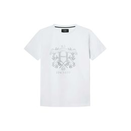 Hackett London T-Shirt 'Heritage Rally' Jungen Gr&ouml;&szlig;e 146 grau / wei&szlig;