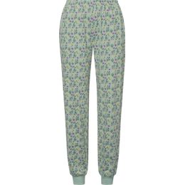 Damen Schlafanzug mit Raglan&auml;rmeln kalkmint-bedruckt, Gr&ouml;&szlig;e 48/50