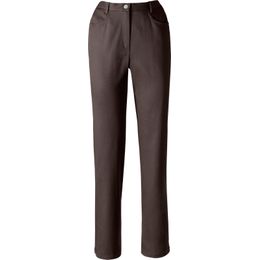 Damen Jeans mit Stretch-Anteil schokobraun, Gr&ouml;&szlig;e 54
