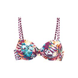 Venice Beach Bikinitop Damen Gr&ouml;&szlig;e 75 aqua / orange / bordeaux / wei&szlig;